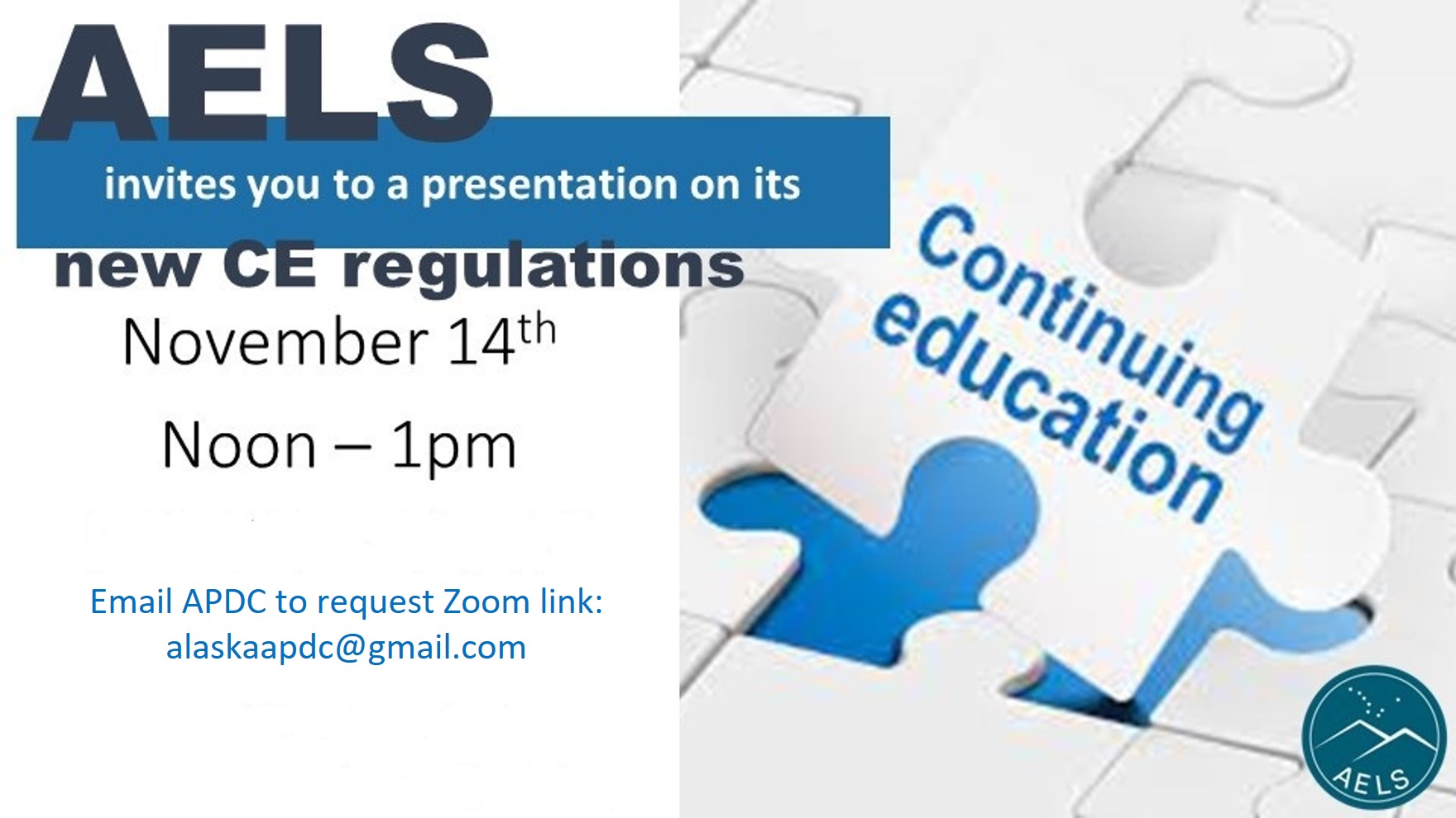 Save the Date: AELS Presentation on new CE Regulations – Alaska ...